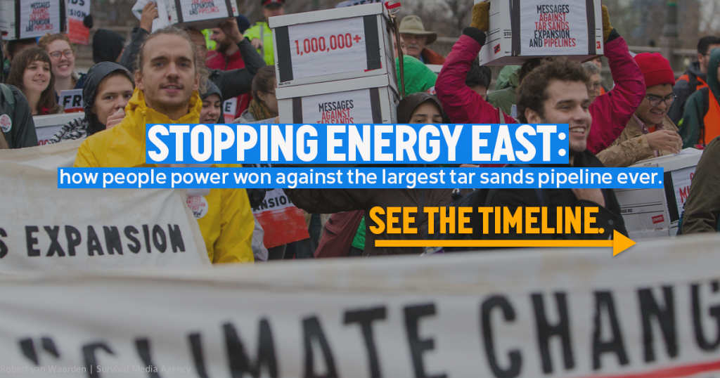Energy East: A timeline of how we won. - 350